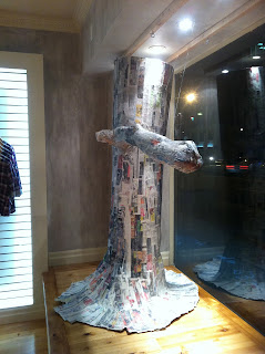 Marmalade Skies: Paper Mache Tree Window Display