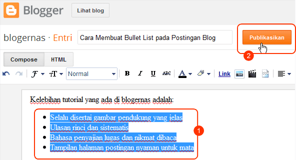 Cara Membuat Bullets dan Numbering Tag HTML di Blogspot - Idrahman ...