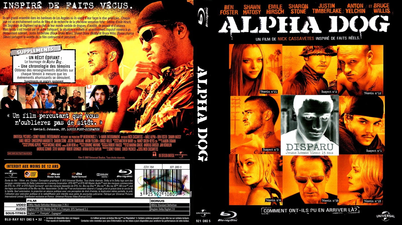 BLU-RAY JAQUETTES BLU-RAY: Alpha dog