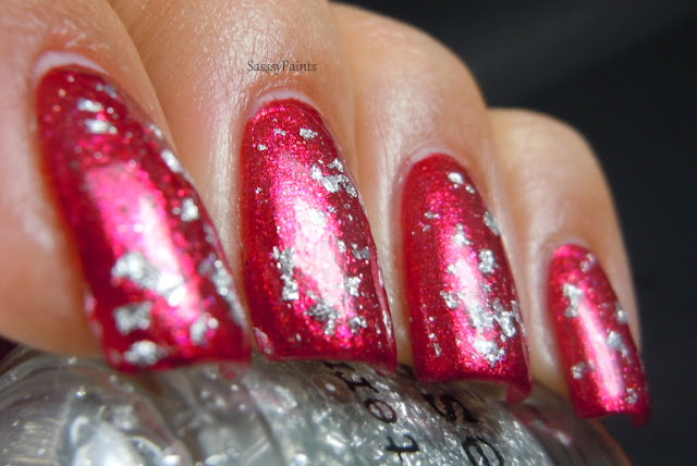 Sassy Paints: Nail Pattern Boldness "Silver" Flake aka Tin Man