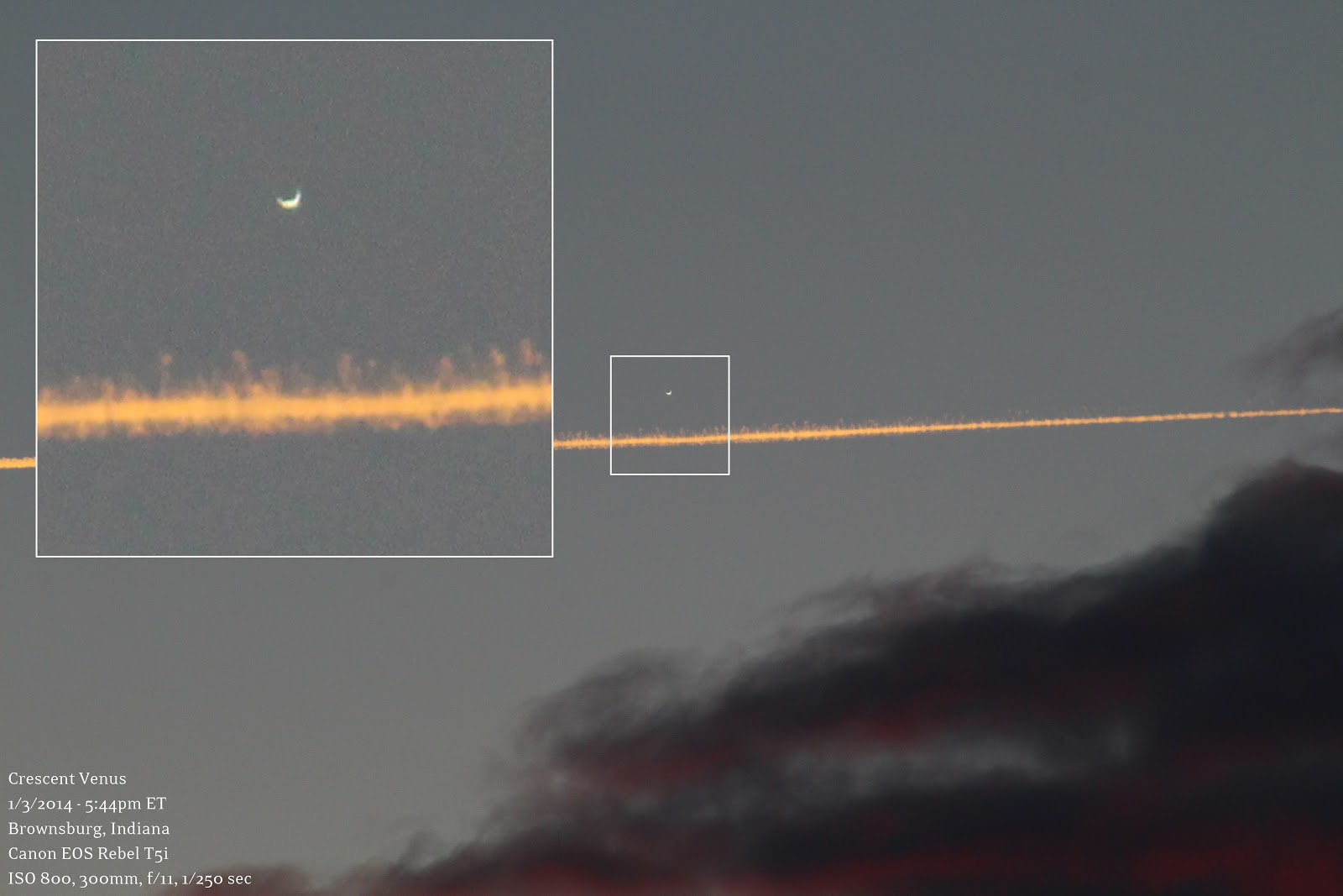 Crescent Moon and Crescent Venus at Sunset [Stellar Neophyte Astronomy ...