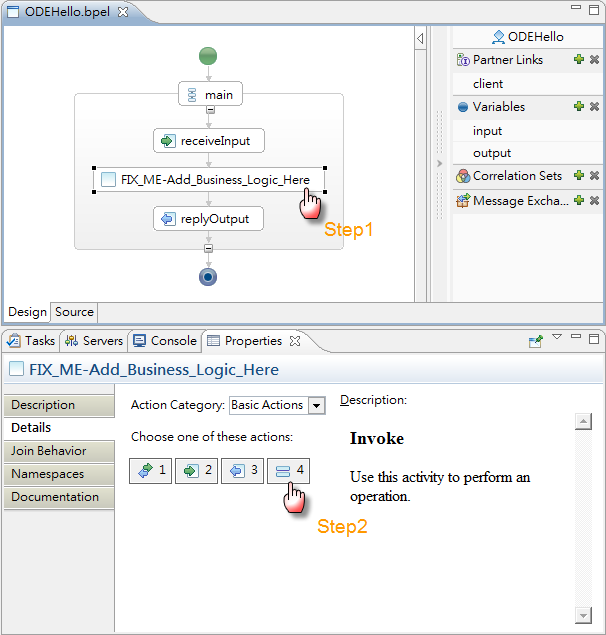 a cai 雜記: Create BPEL process with Eclipse BPEL designer and Apache ODE