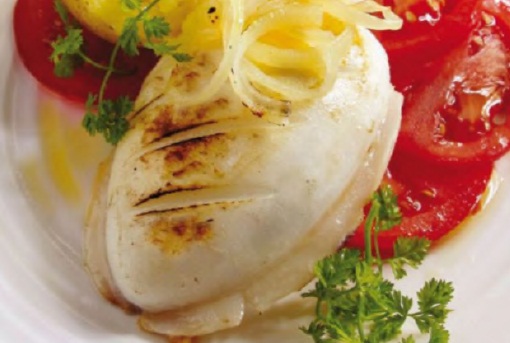 Sepia a la plancha con tomate - comidas muy saludables