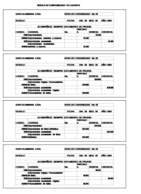 accounting & finance ltda.: notas de contabilidad