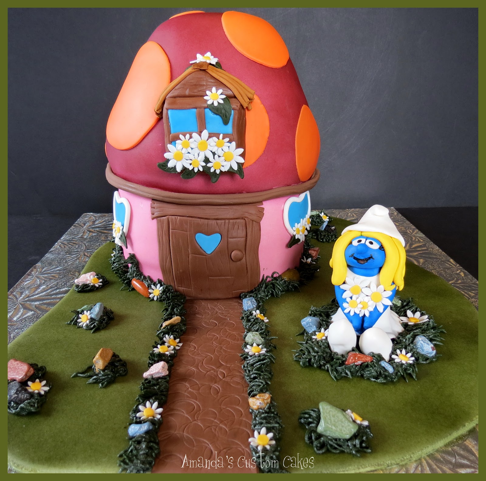 Amanda's Custom Cakes: Smurfette Cake (#2)