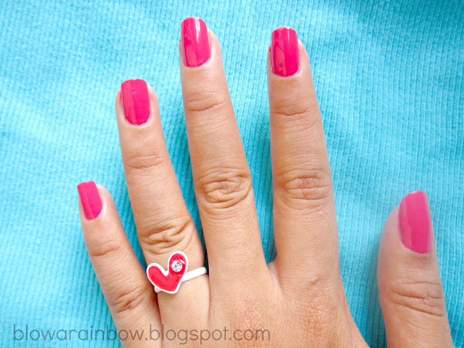 Blow a Rainbow: Fuschia Rose Nails