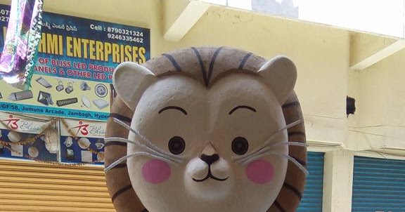 Thermocol Craft -- Cartoon Lion - Sai Srija Arts, V.Babji, Hyderabad
