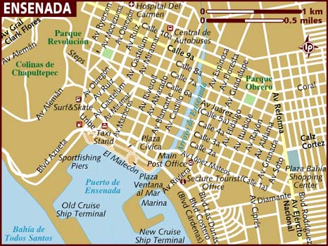 Ensenada Mapa Político Región | Mapa Político Ciudad Región Geográfica ...