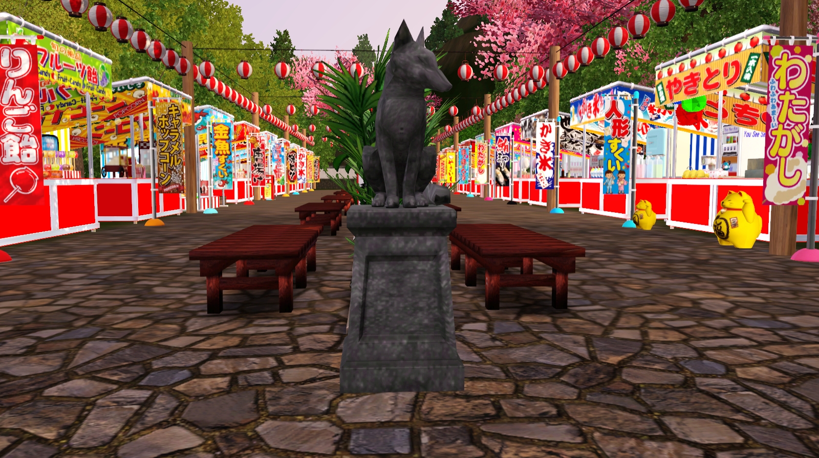 TS3 - Lot - Japanese Festival ~ Noir and Dark Sims