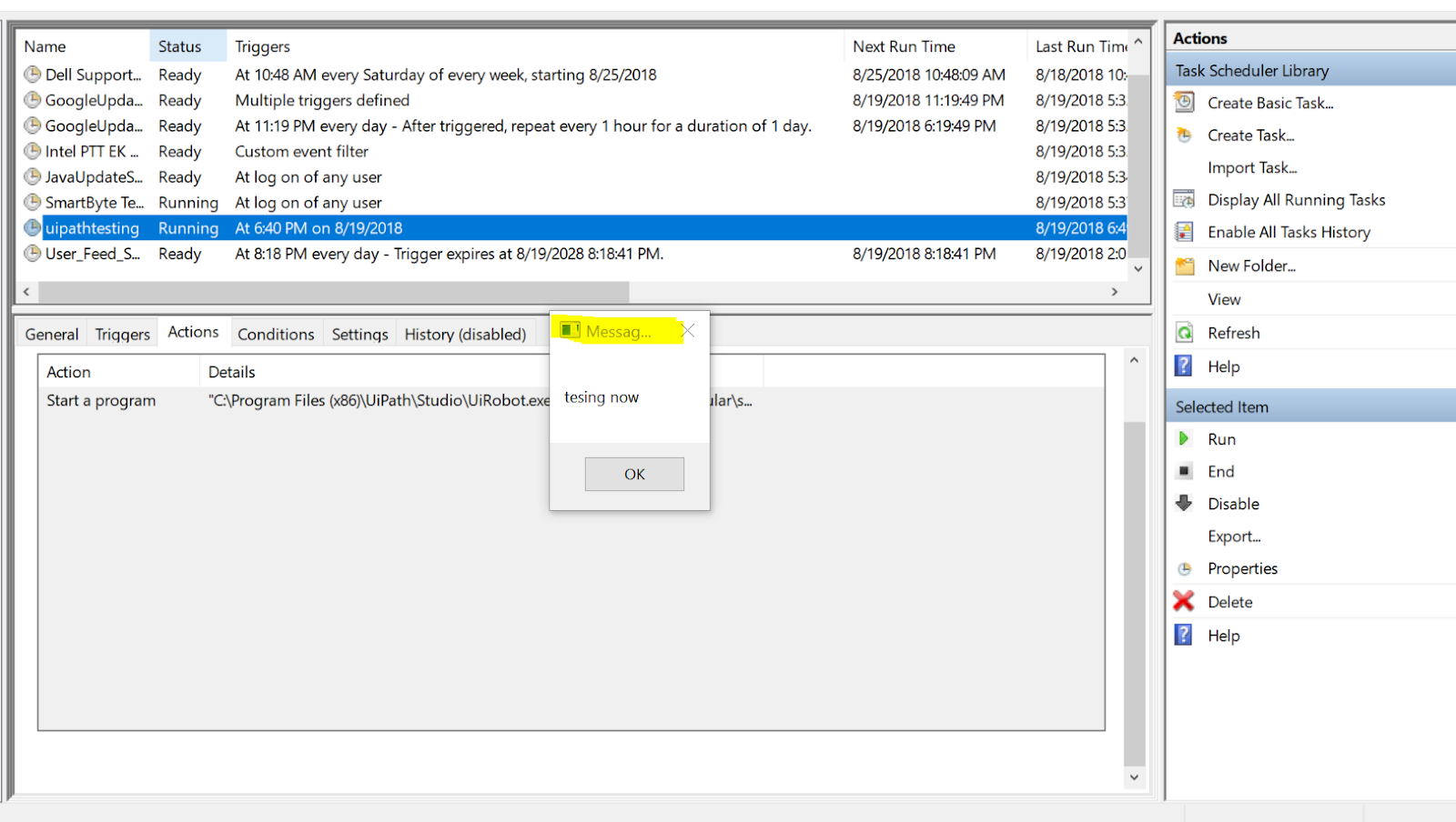 Robotic Process Automation[UiPath]: [RPA] UiPath bot running using ...