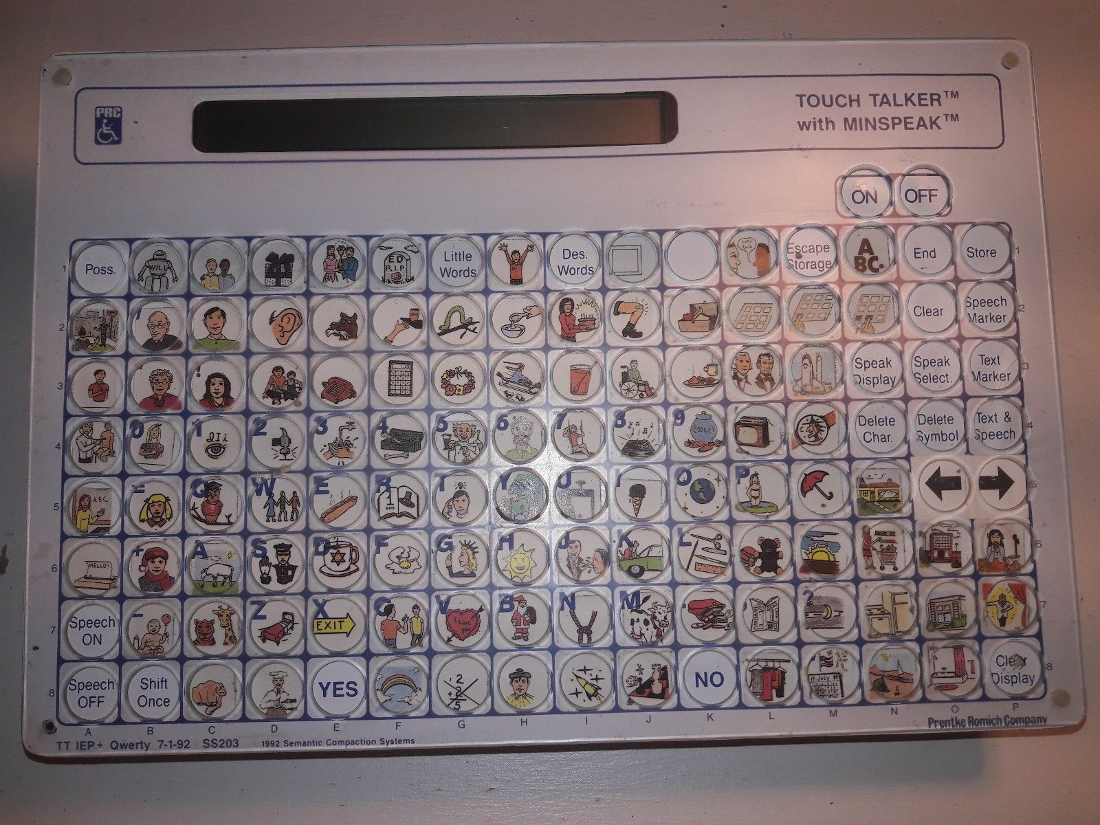 MATRIXSYNTH: Prentke Romich Touch Talker TT-DB Assisted Learning PRC ...