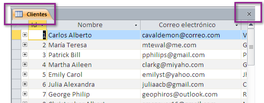 ACCESS: INTERFAZ DE ACCESS