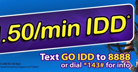 Globe GO IDD How to Register and Call Abroad for P1.50 Per Minute