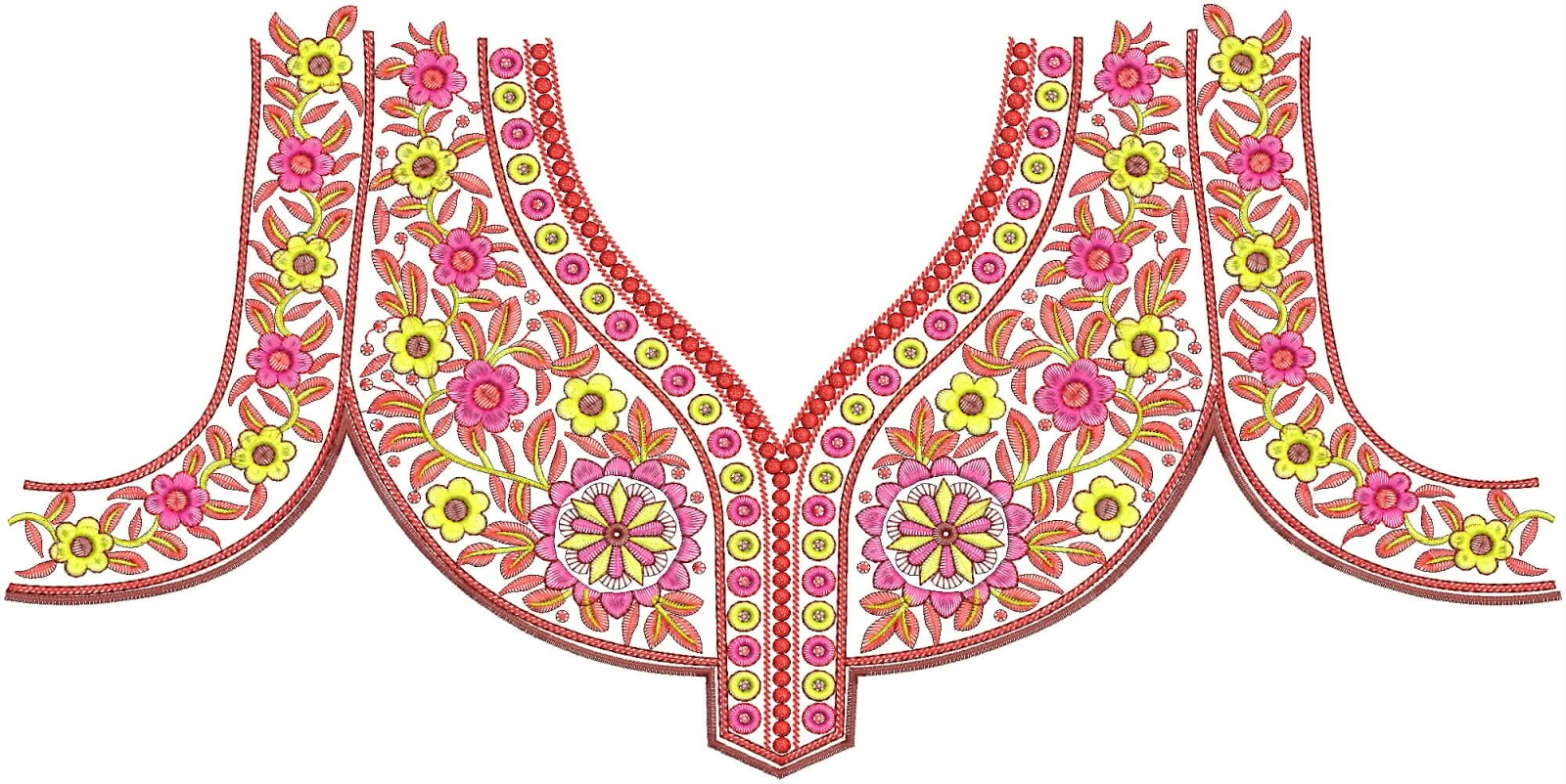 EmbDesignTube: Simply Gorgeous Neck Design For Parties Wear Dresses