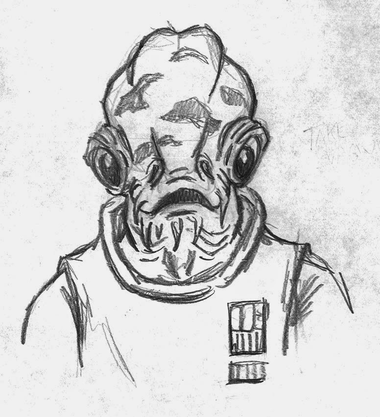 Philip Lambert Art: Admiral Ackbar - Digital Drawing