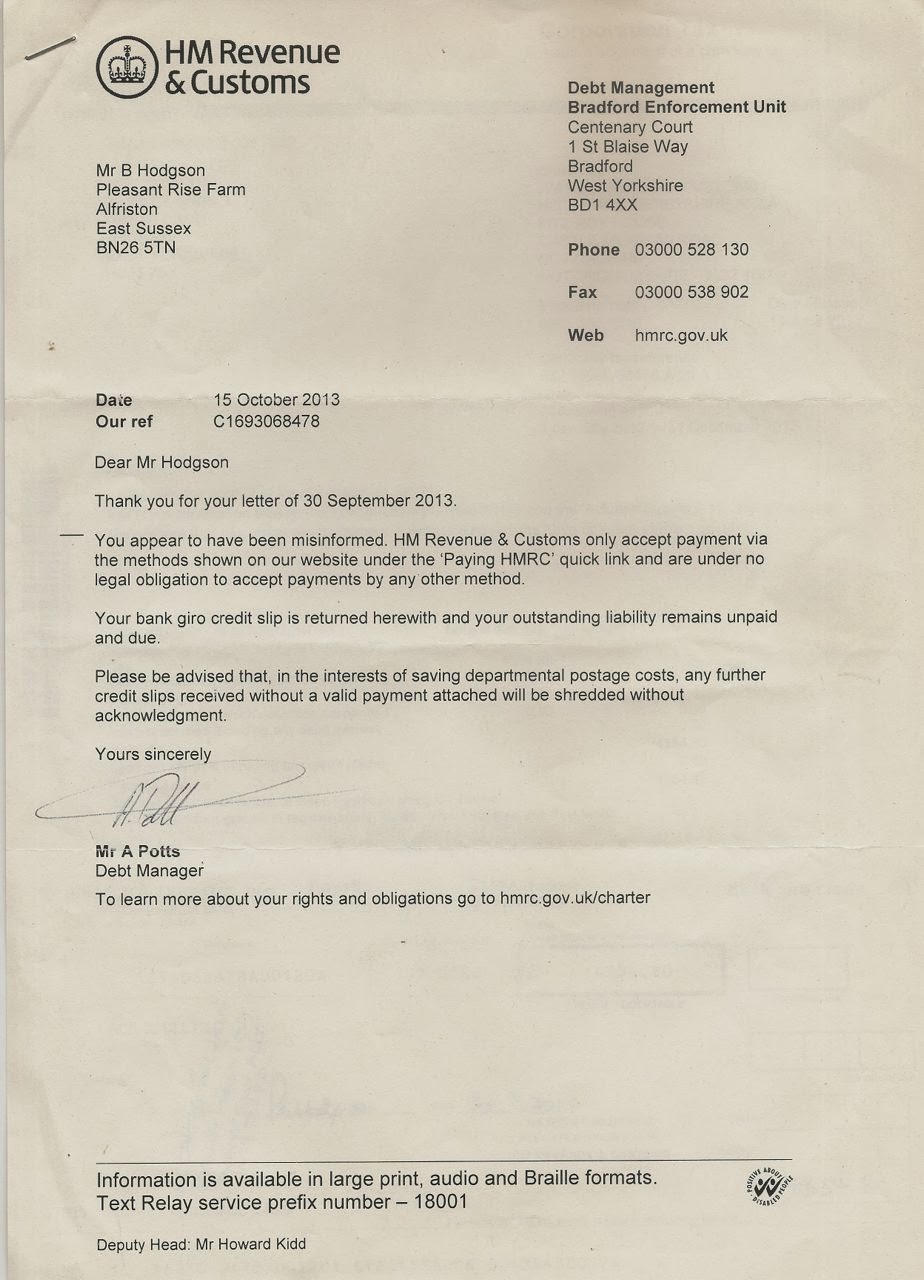 Paying HMRC Tax bills