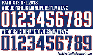 FONT FOOTBALL: Font Vector Patriots NFL 2018 kit