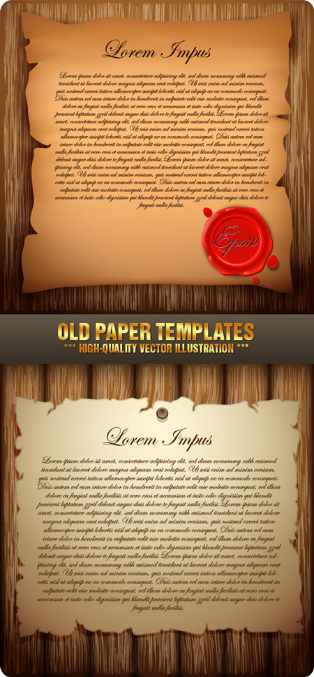 Quality Graphic Resources: Old Paper Templates
