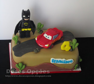 Doces Opções: O Batman e o Faísca Mcqueen no aniversário do Francisco