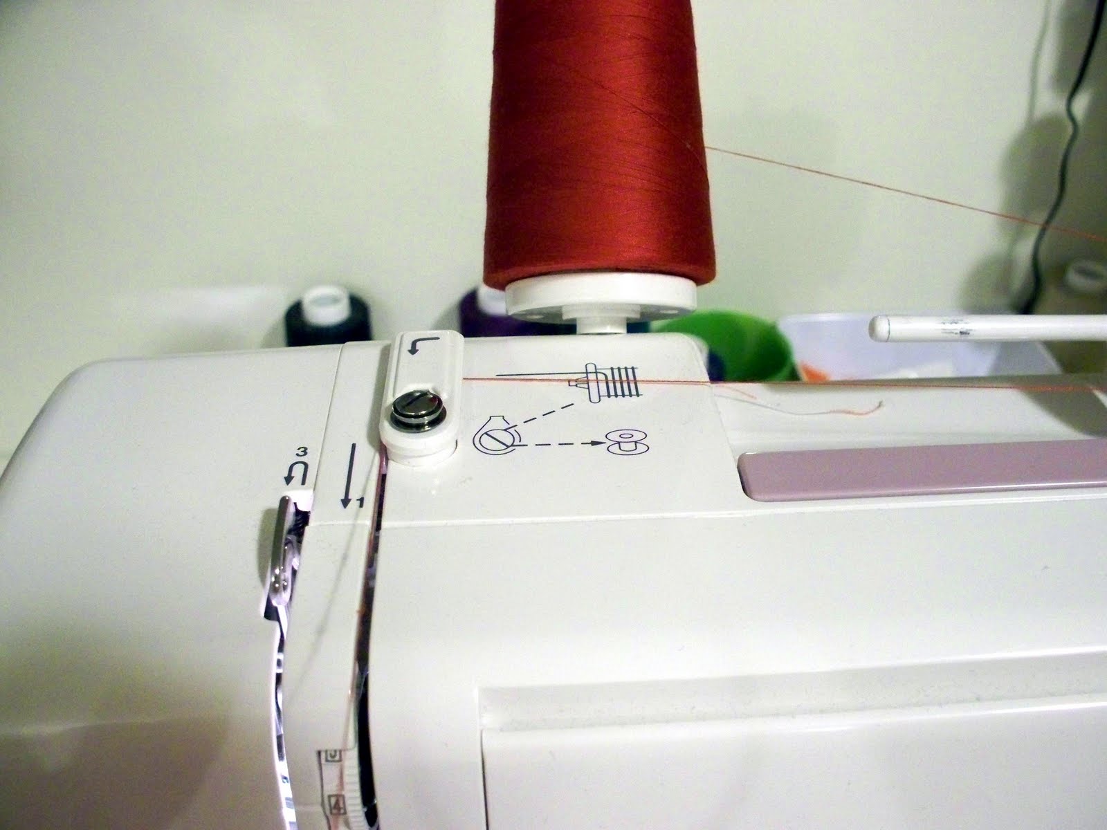 The Diaper Bag Wrangler: DIY - Sewing Machine Cone Thread Conversion