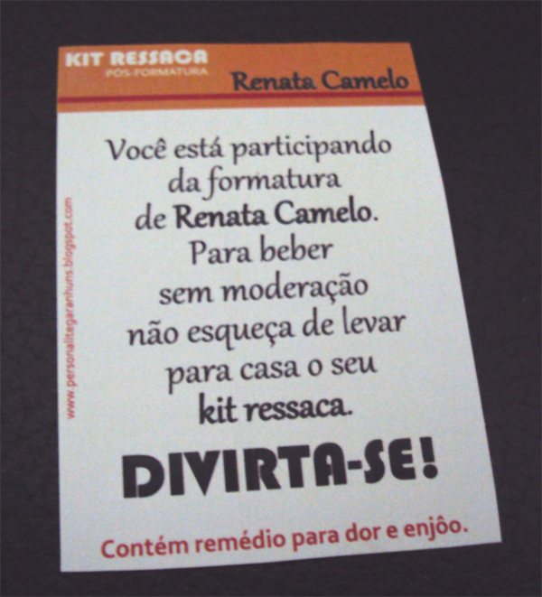 Personalitè: KIT RESSACA: Laranja