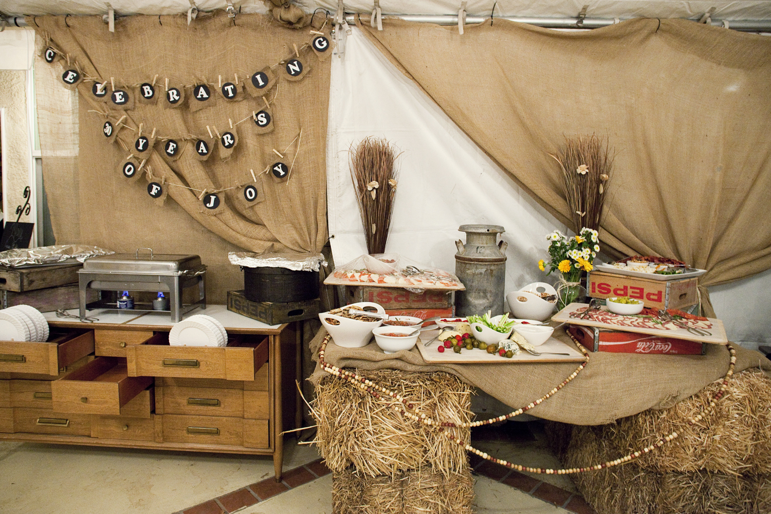 Party Poppers!: 30th Rustic Cocktail Party