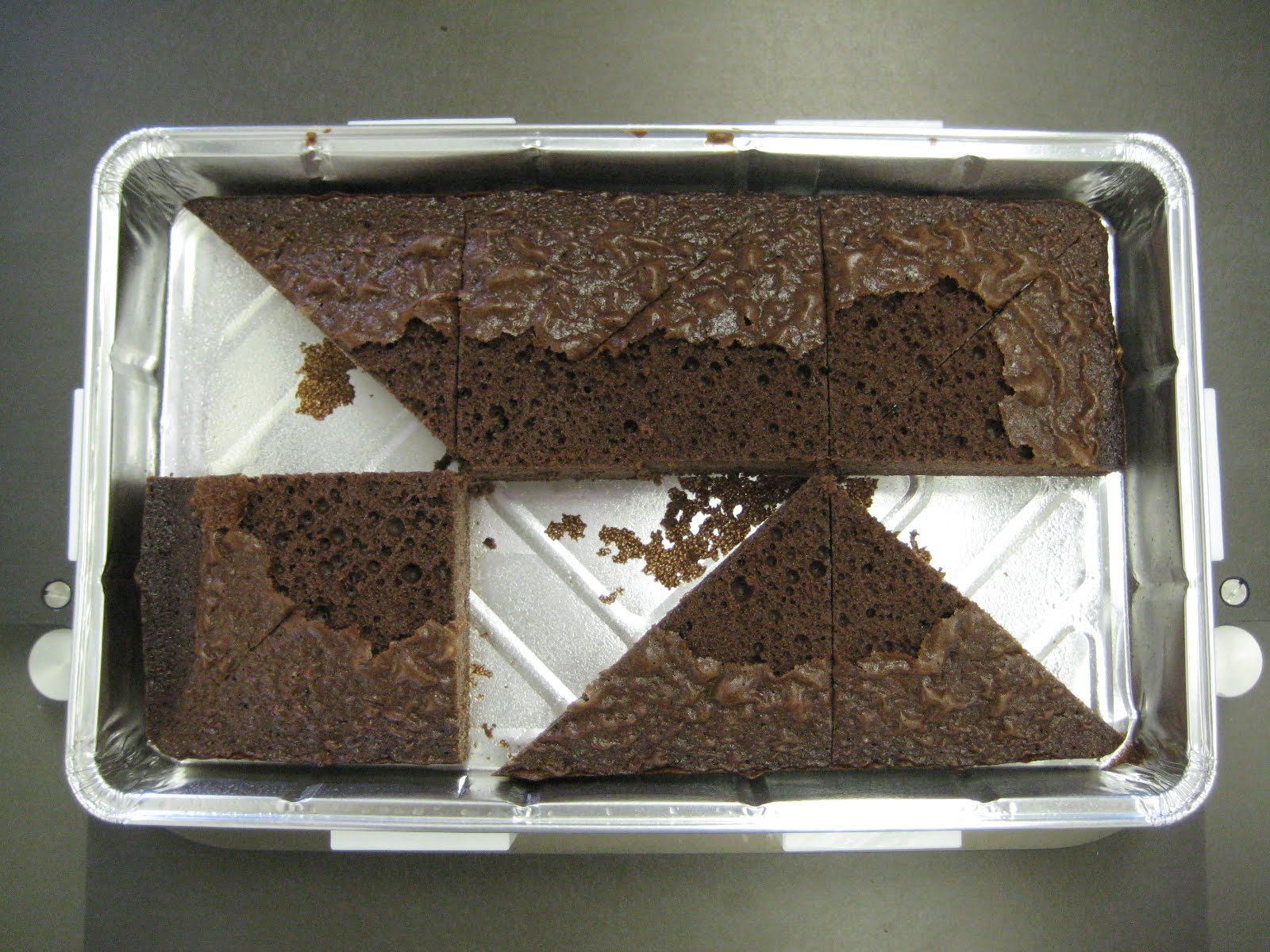 The Cutting Edge...: Slice Cake Triangles Inside A Pan