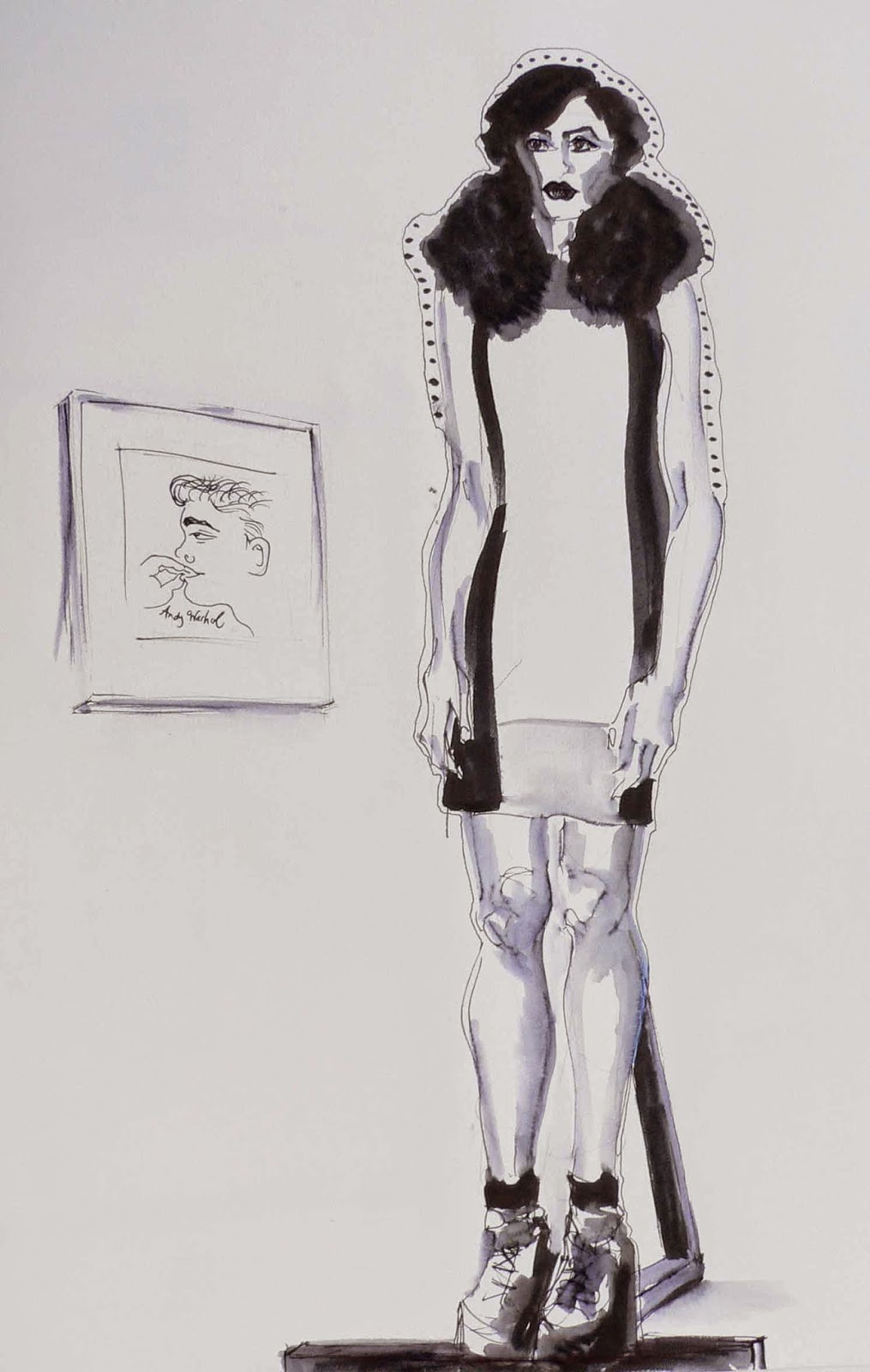 Drawing from an uncomfortable position: Unforgettable, that's what you are