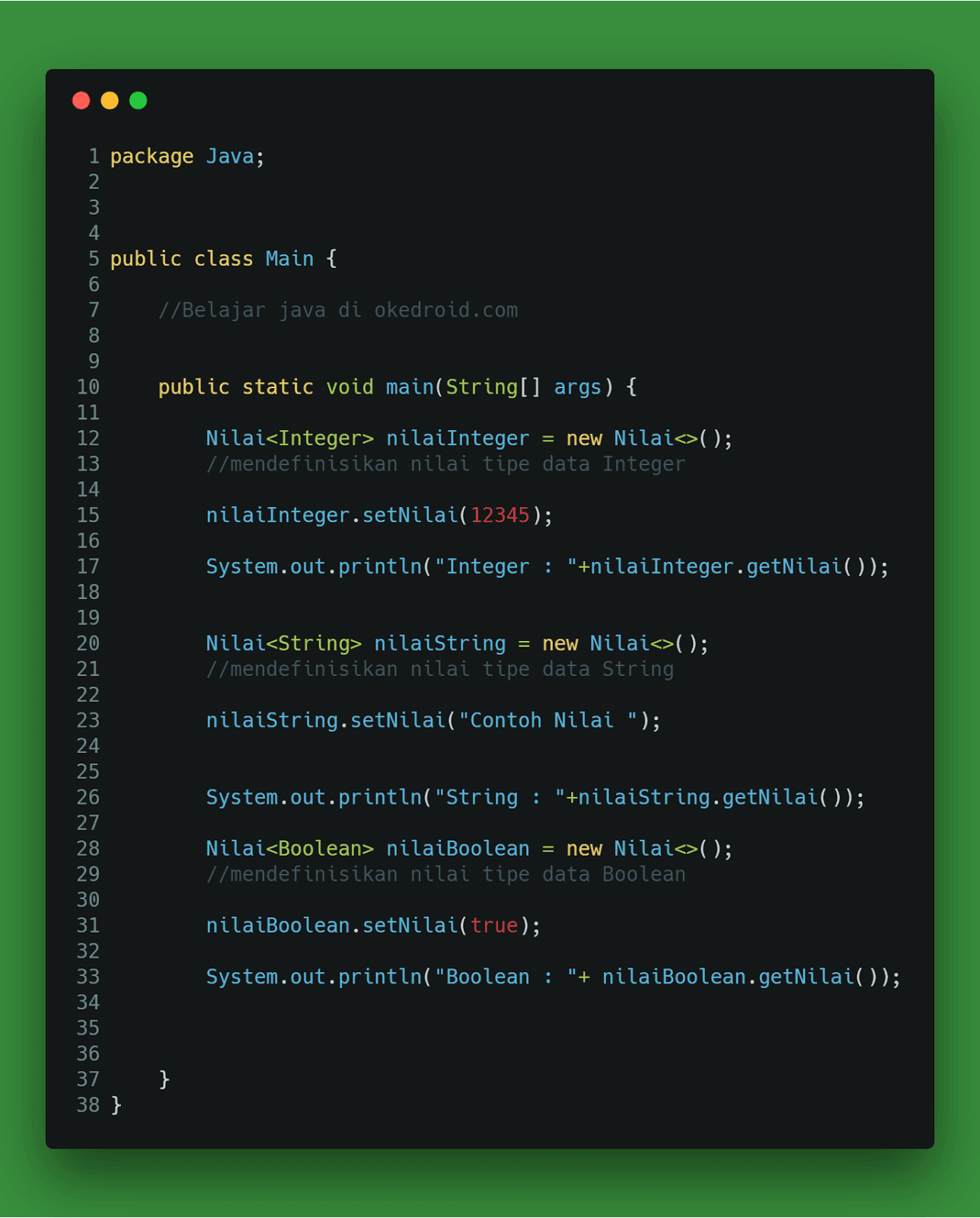 Belajar Menggunakan Generic Class Dalam Program Java Okedroid Belajar Coding