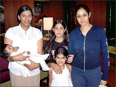 Sridevi: Sridevi with her first-born Janhvi Kapoor at events: Star in ...