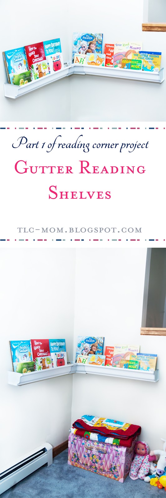 Reading Corner - Part 1 Gutter book shelf - TLC Mom