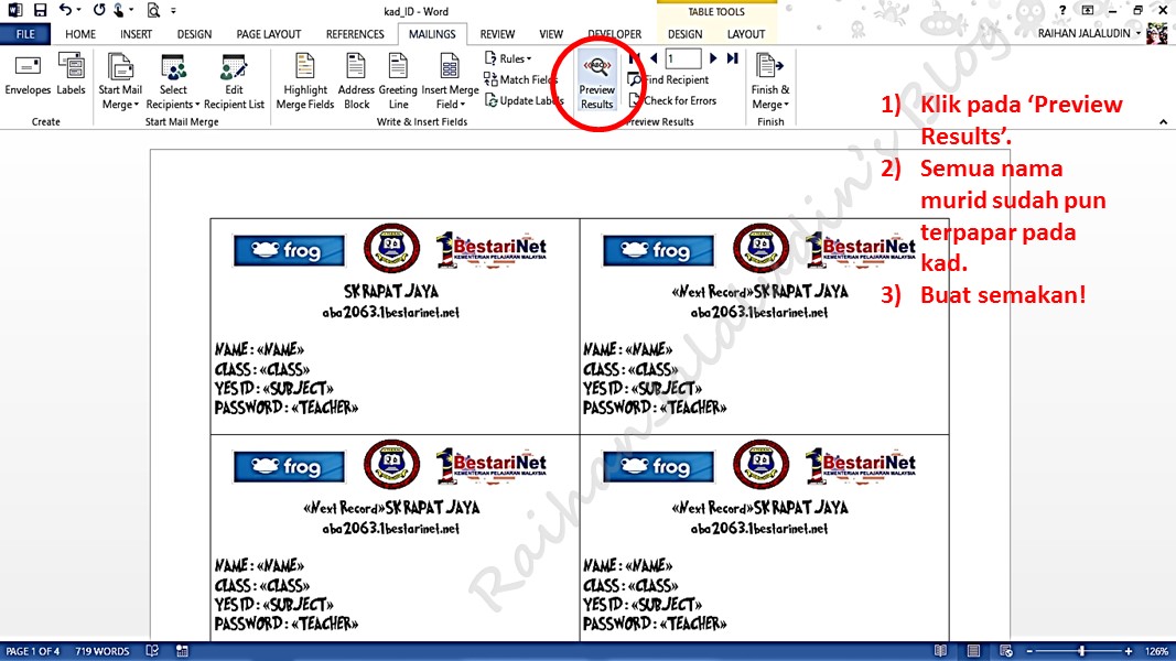 TUTORIAL BERGAMBAR : Cara Mudah Untuk Membuat Kad ID Frog / Label Buku ...