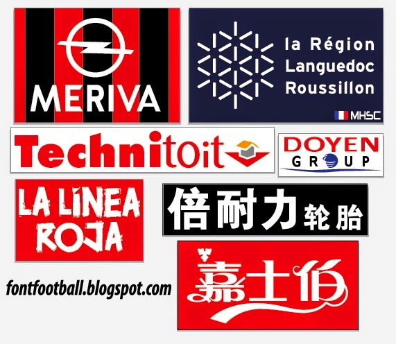 FONT FOOTBALL: Sponsor on vector : Meriva La Region Languedoc ...