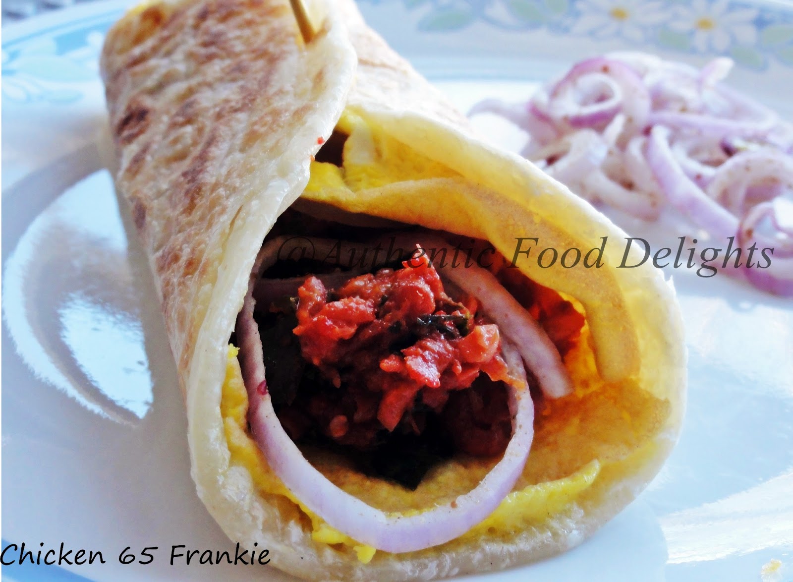 Authentic Food Delights: Chicken 65 Frankie