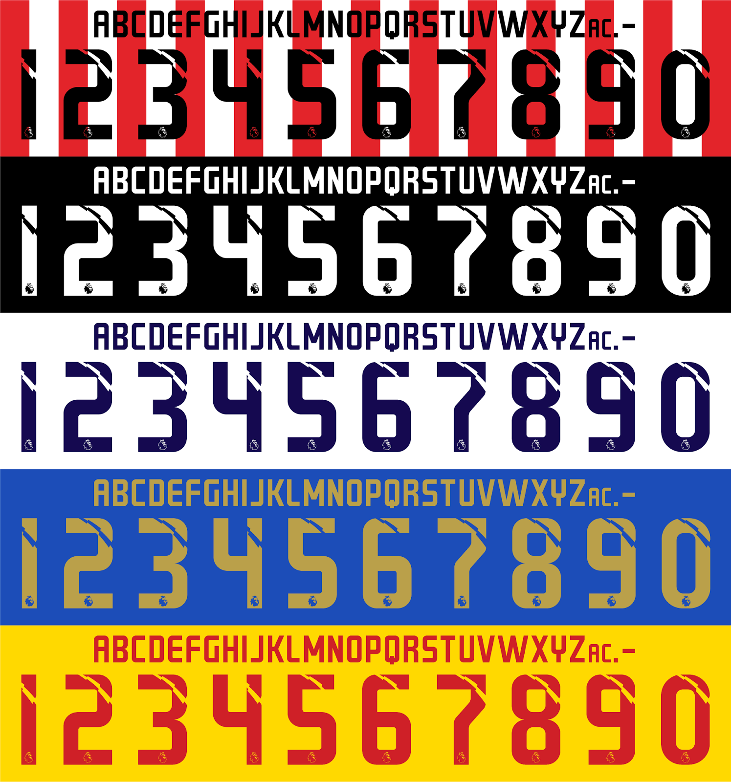 Sports Logo Spot: Premier League Number Concept