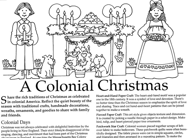 ELEMENTARY SCHOOL ENRICHMENT ACTIVITIES: COLONIAL CHRISTMAS