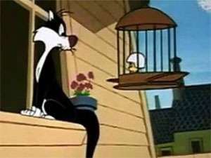 Cartoon-Vergleich: THE JET CAGE