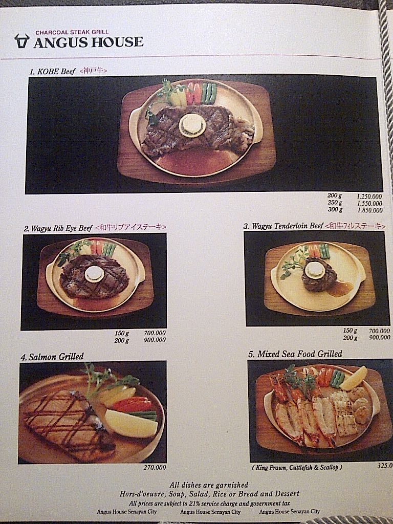 Try This Menu !!!: Angus House