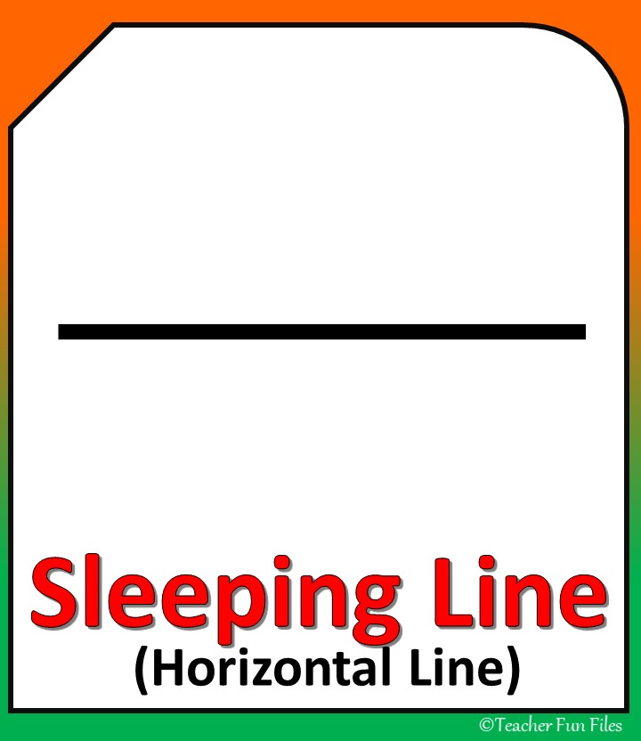 Teacher Fun Files: Types of Lines Flashcards for Kindergarten