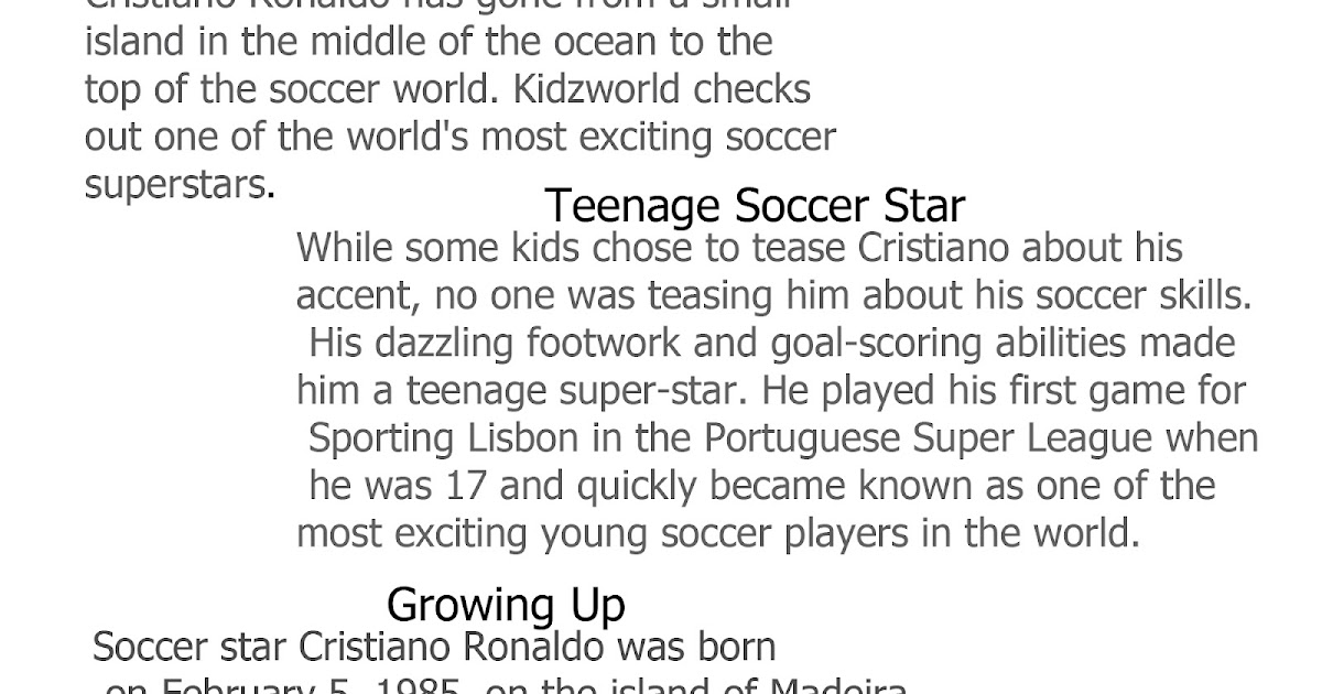 BEST SOCCER: Cristiano Ronaldo biography