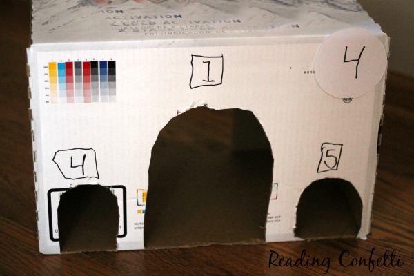 Cardboard Box Miniature Golf Course ~ Reading Confetti