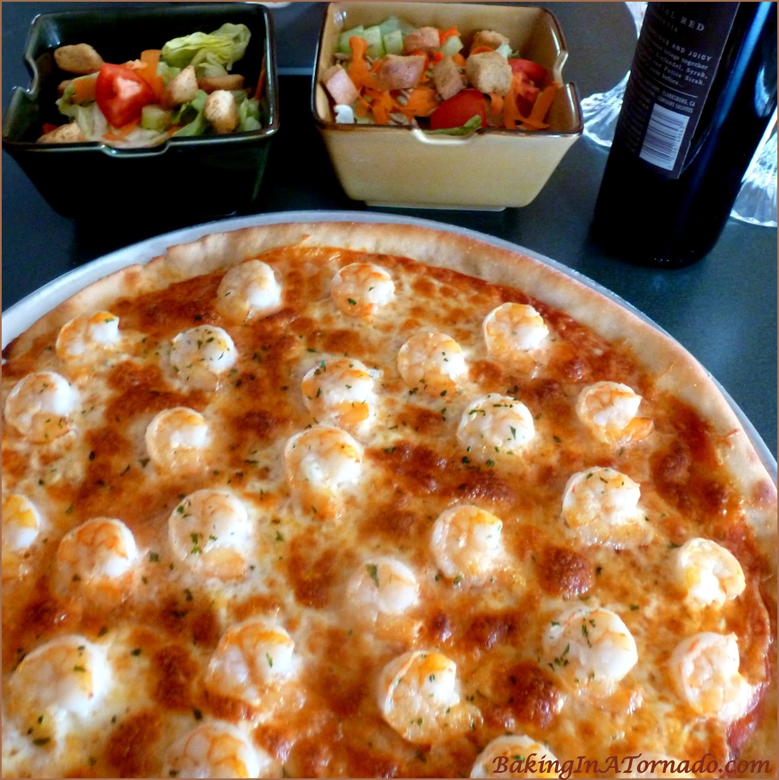 Baking in a Tornado: Rosemary Infused Shrimp Scampi Pizza: High Five ...