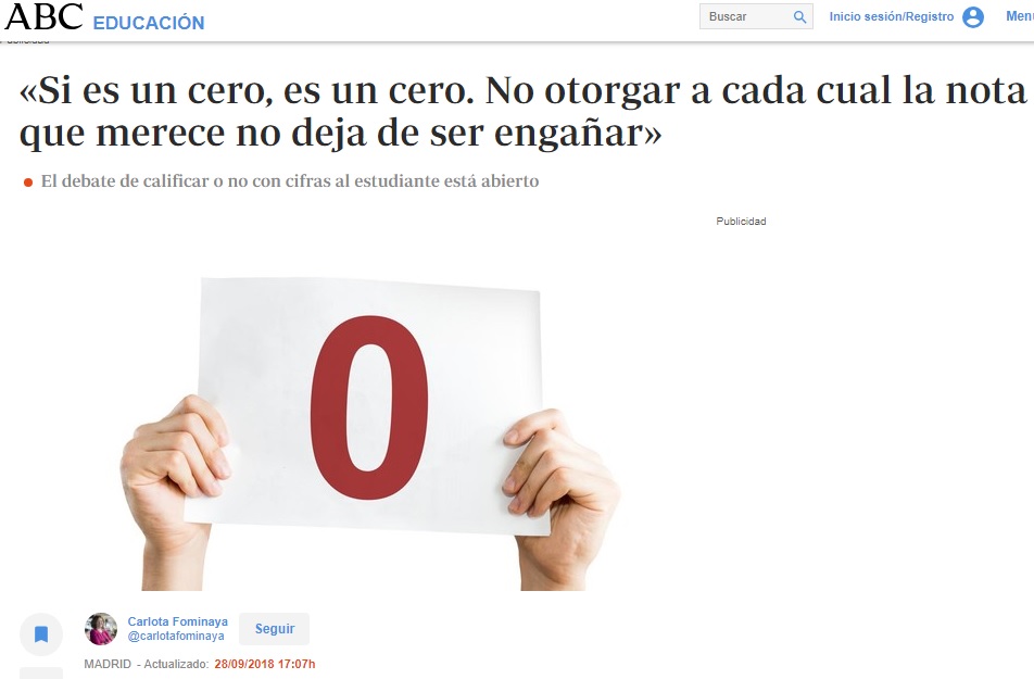 Profesor Atticus. Educación, política y sociedad: "Si es un cero, es un ...