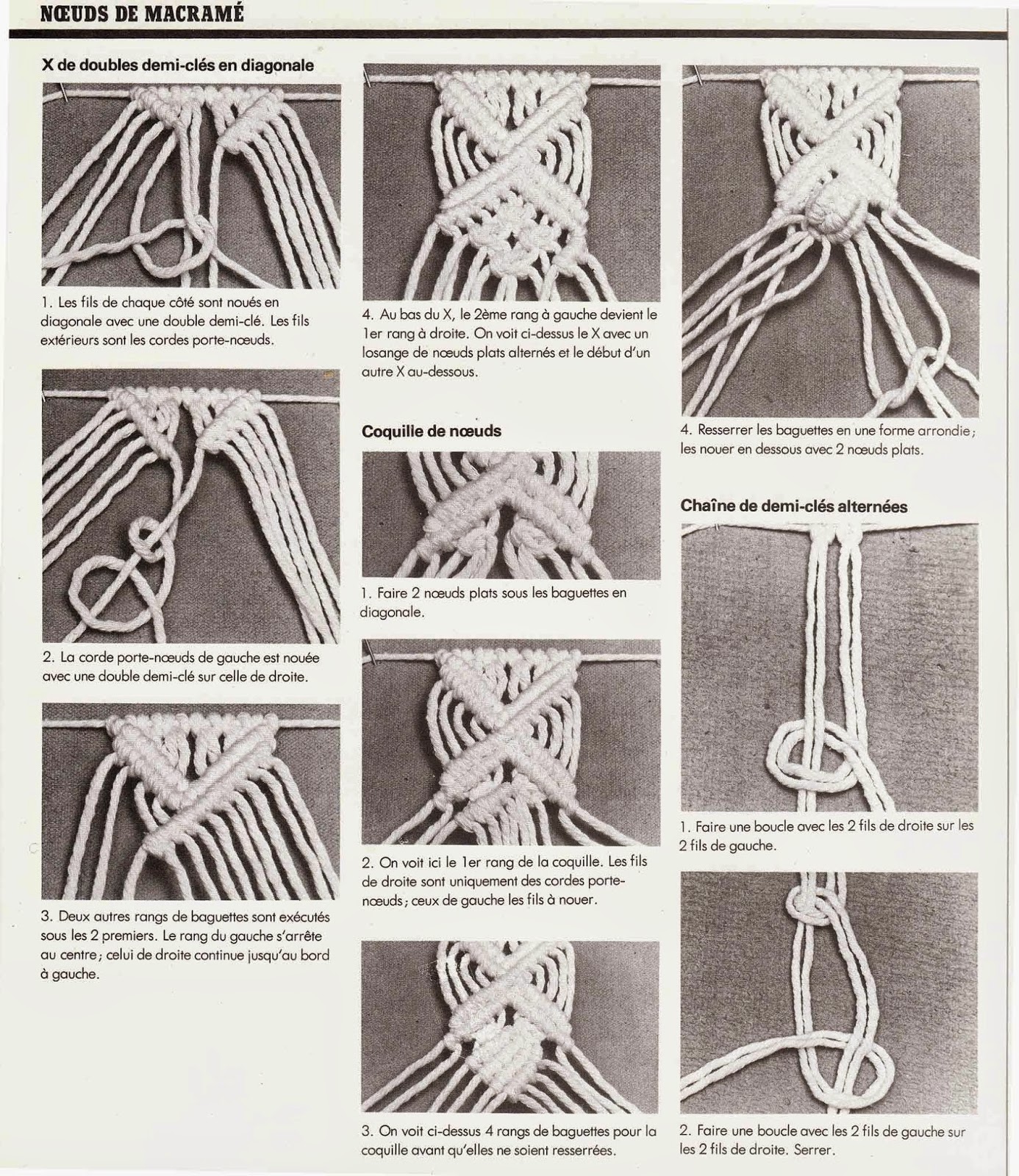 Madame Capucine - Patrons GRATUITS des années 70: Tendance macramé