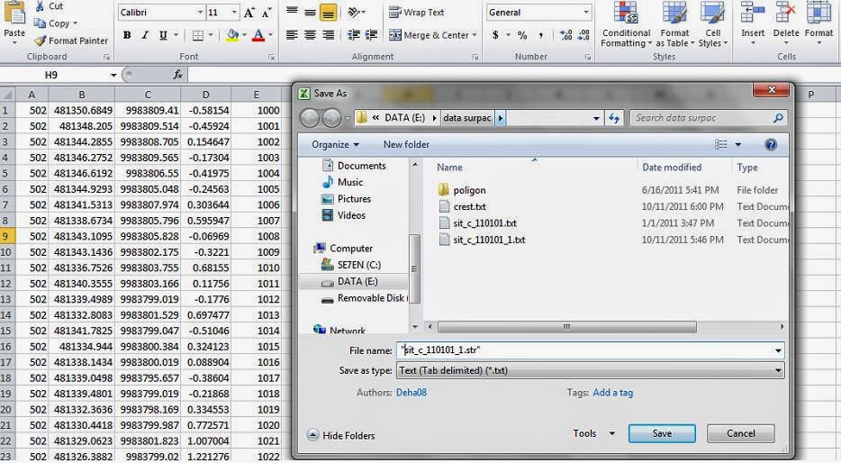 Mining-Geology Software: INPUT DATA PENGUKURAN HASIL SURVEY KE SURPAC 6