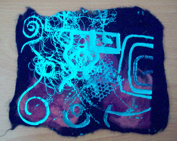 Bananadiva: Hand-made felt sample pieces