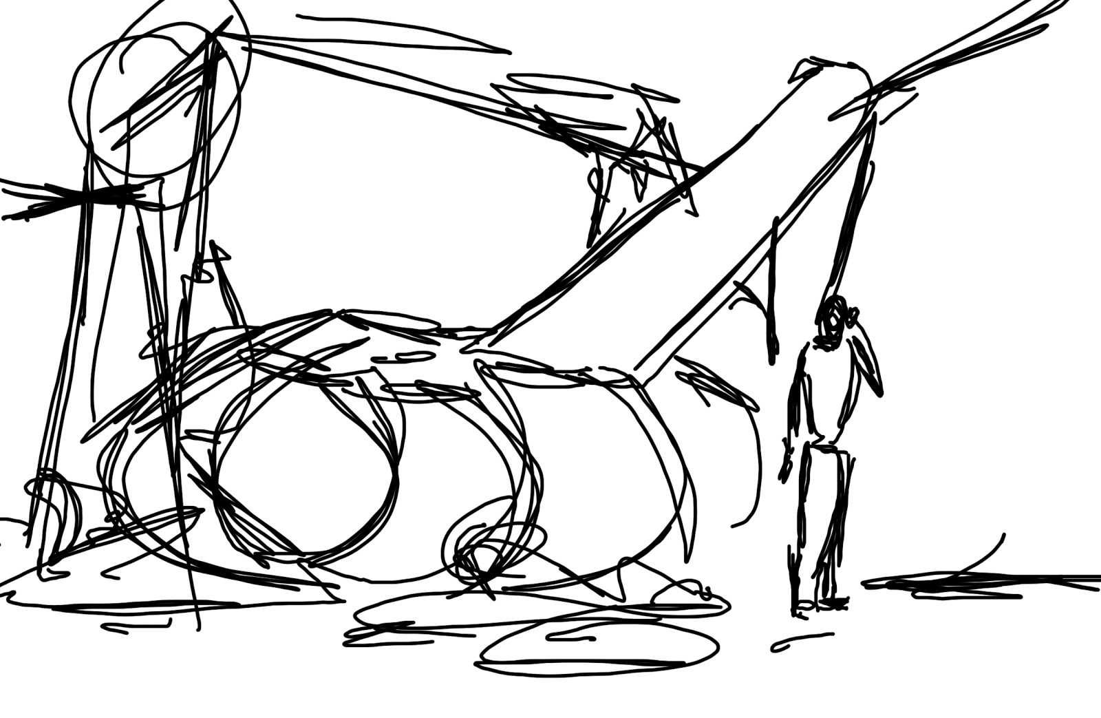 Come Get Some Art: Plane Crash -Sketches, mockups and color studies.