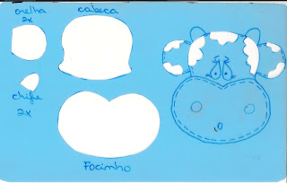 Molde de Vaca em EVA ~ Cantinho das Atividades