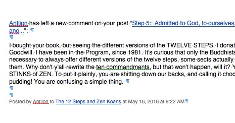 The 12 Steps and Zen Koans: Retreating Resentments -- My 12 & Zen in Action