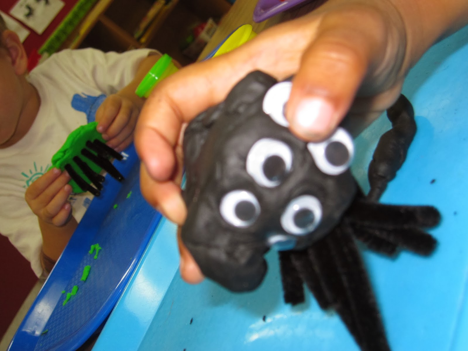 Preschool For Rookies: Playdough Science Spiders